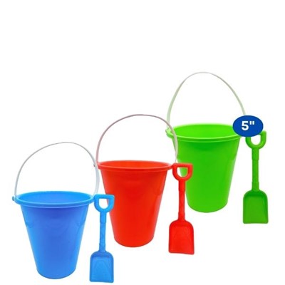 5 inch Pail and Shovel (sold individually) – Fun Stuff Toys