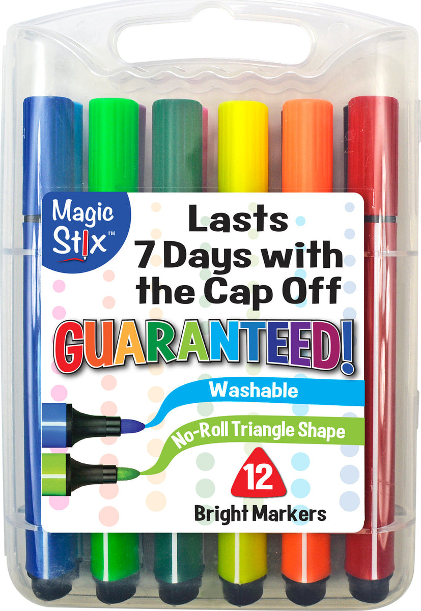 Magic Tri Stix 12 Color - Cap off for 7 days – Fun Stuff Toys
